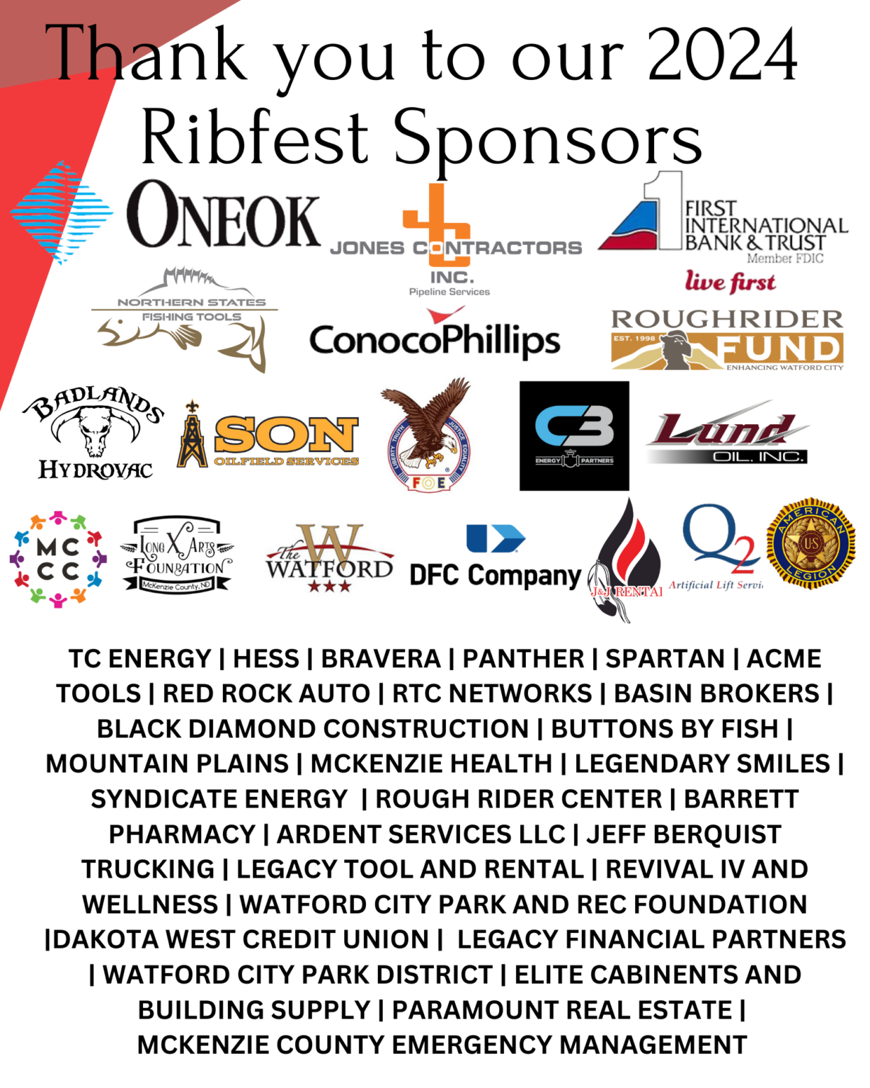 Ribfest - Watford City Chamber